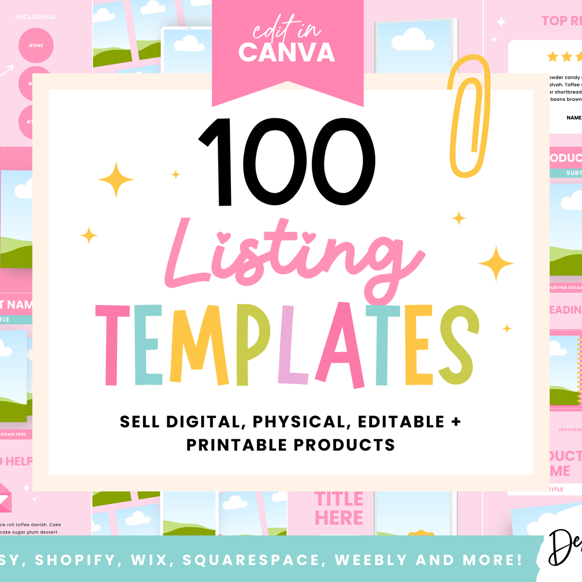 Product Listing Mockup Templates for Etsy, Wix & Shopify – Design Pixie