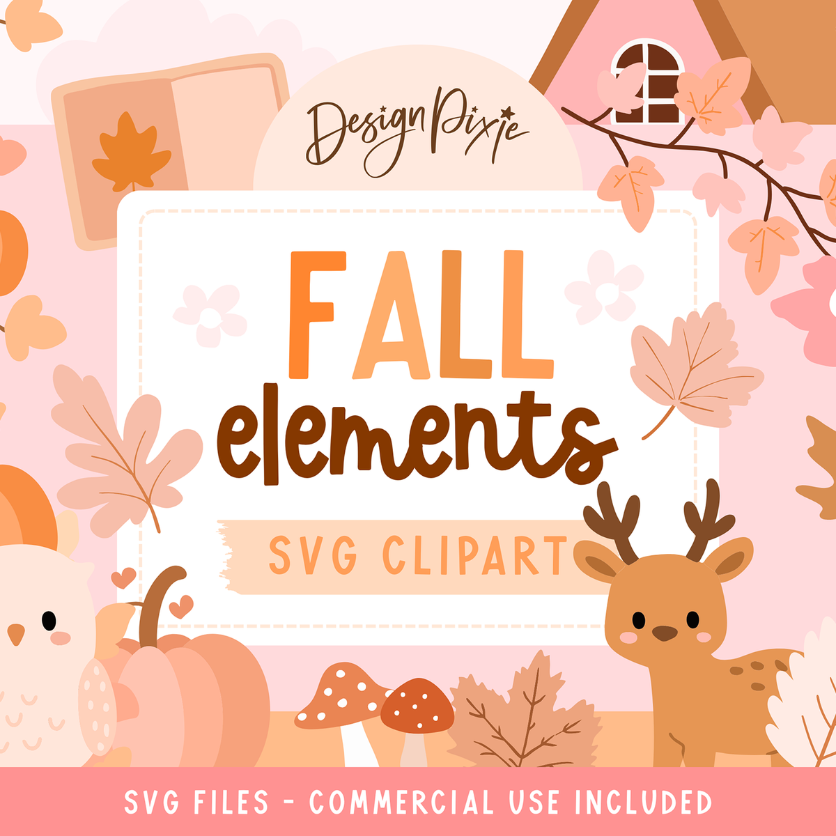 Fall Clipart SVG Pack - Cute Pumpkins, Leaves and Graphics – Design Pixie
