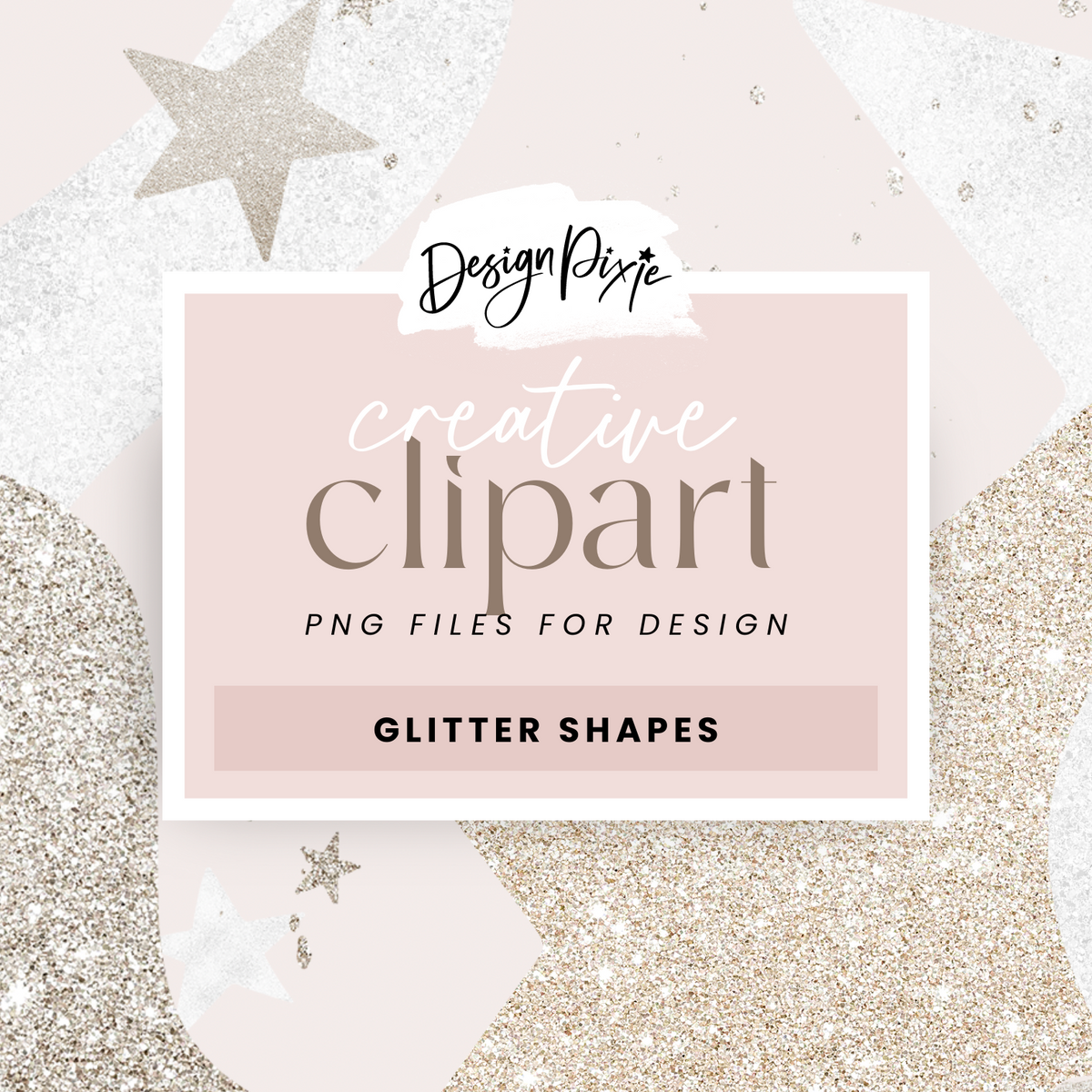 Glitter Shapes PNG Clipart – Design Pixie