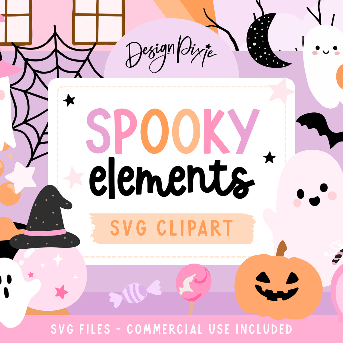 Halloween Clipart SVG Pack - Cute Ghosts, Spooky Graphics – Design Pixie