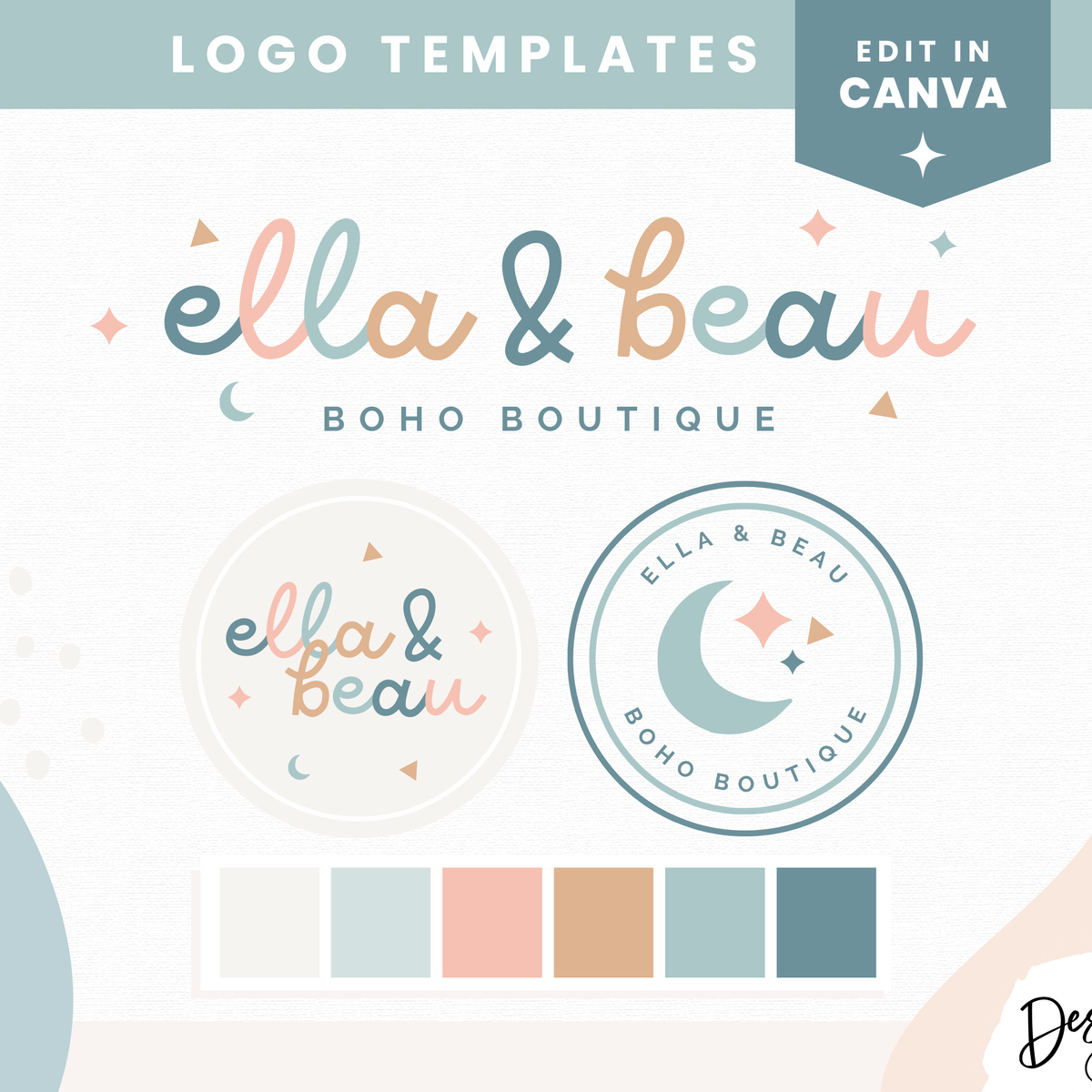 Cute Logo With Stars And Moons – Design Pixie