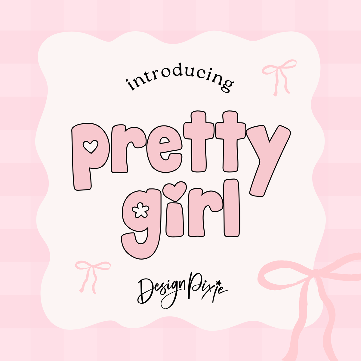 Pretty Girl Font Girly Lettering Font For Instagram Quotes Design Pixie