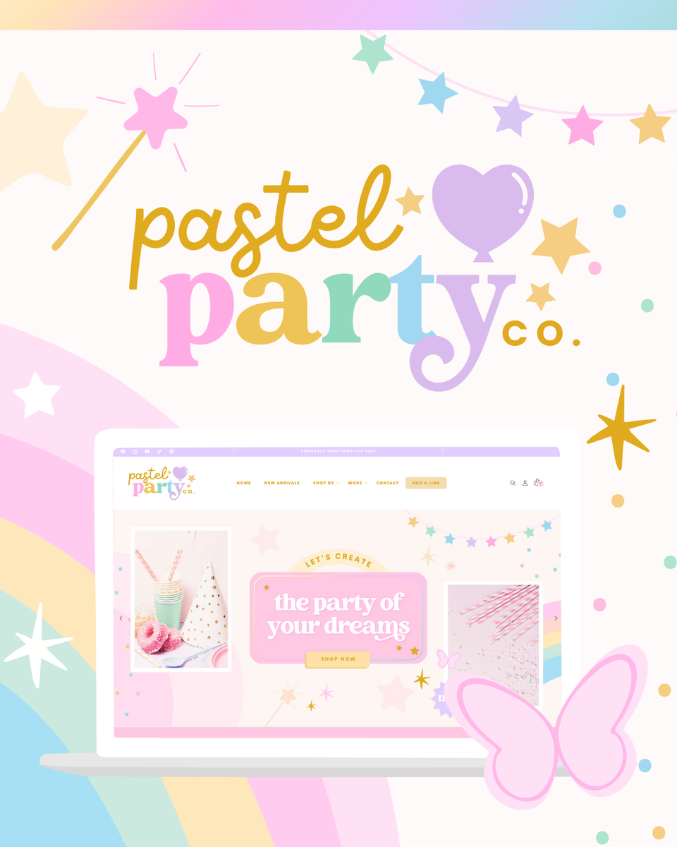 Pastel Party Branding - Logo, Website, Social Media Templates – Design ...