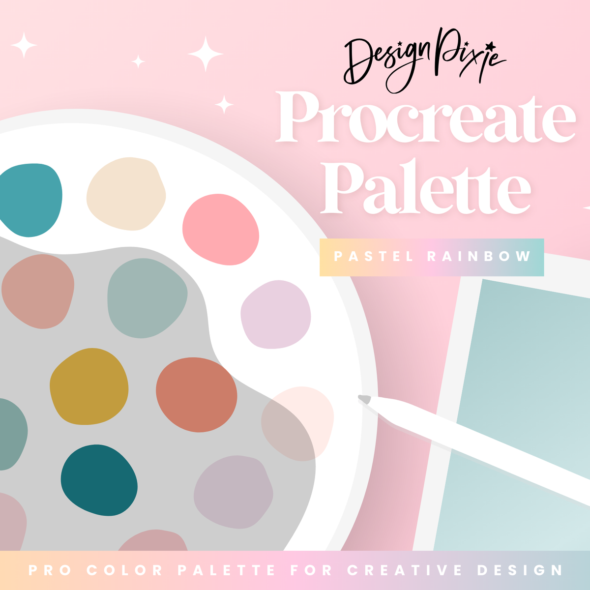 Procreate Color Palette - Pastel Rainbow – Design Pixie
