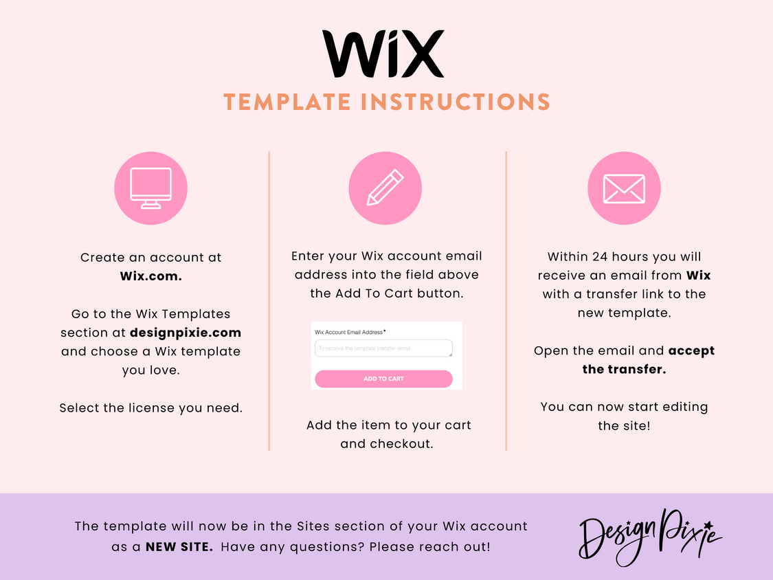 Playful Rainbow Wix Template - Website for Creative Small Business ...
