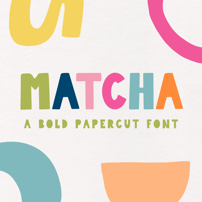 Matcha Font – Bold Papercut Display Typeface – Design Pixie