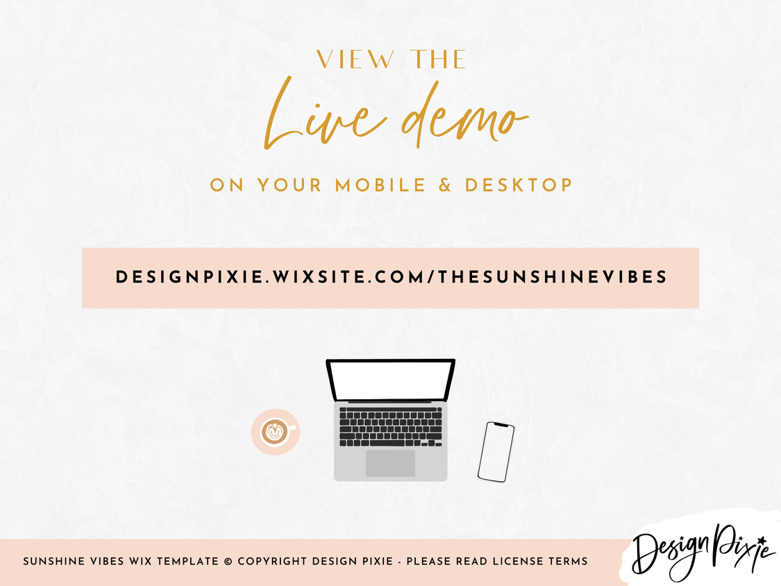 Sunshine Vibes Wix Template – Design Pixie