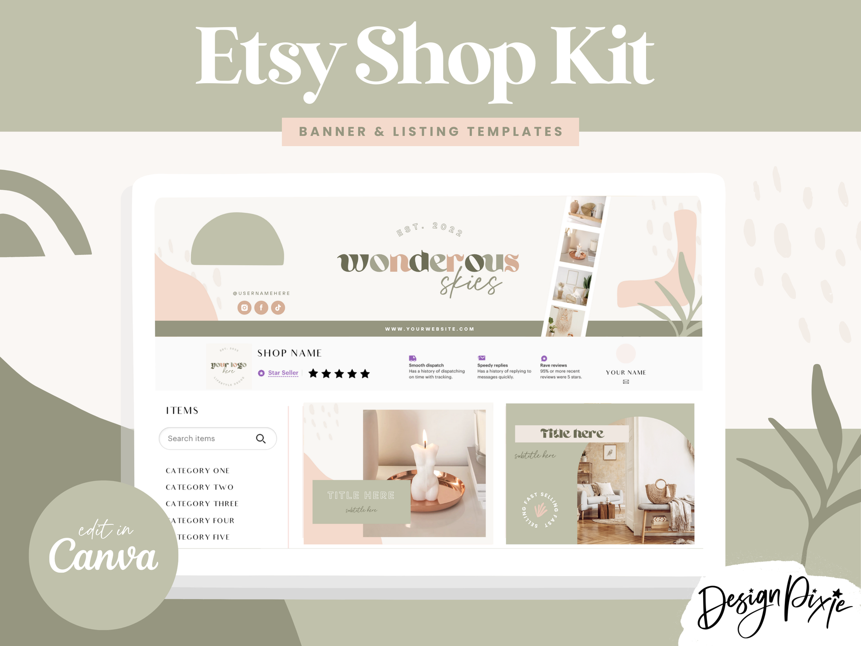 Etsy Shop Banner Templates Canva - Creative Etsy Store Mockups – Page 3 ...