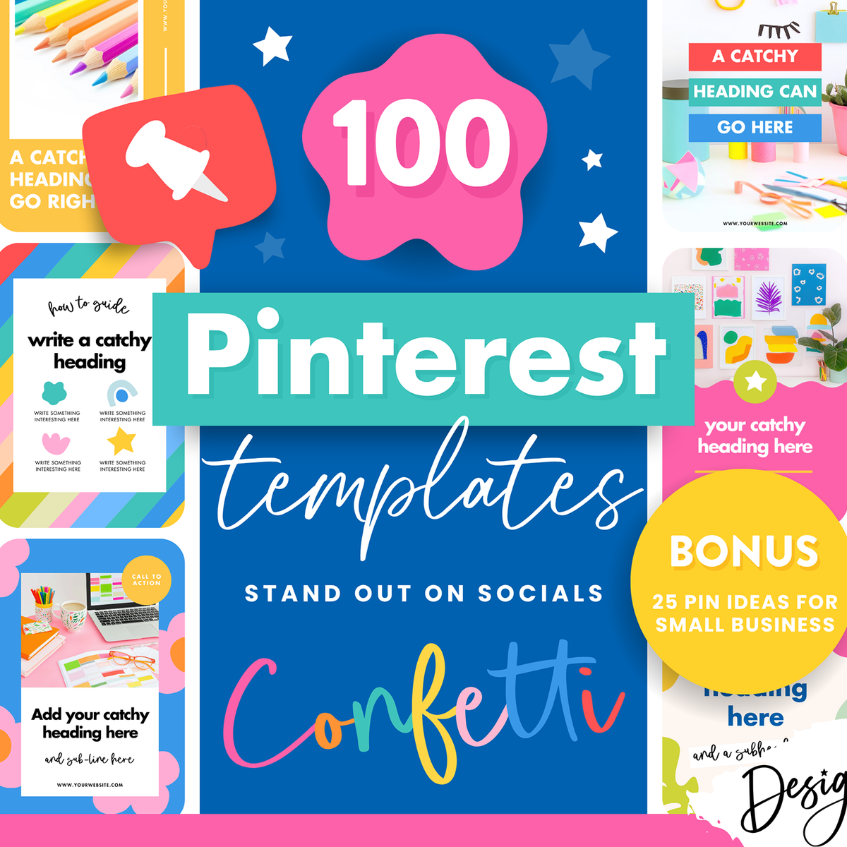 100 Colorful Pinterest Templates to Edit in Canva – Design Pixie