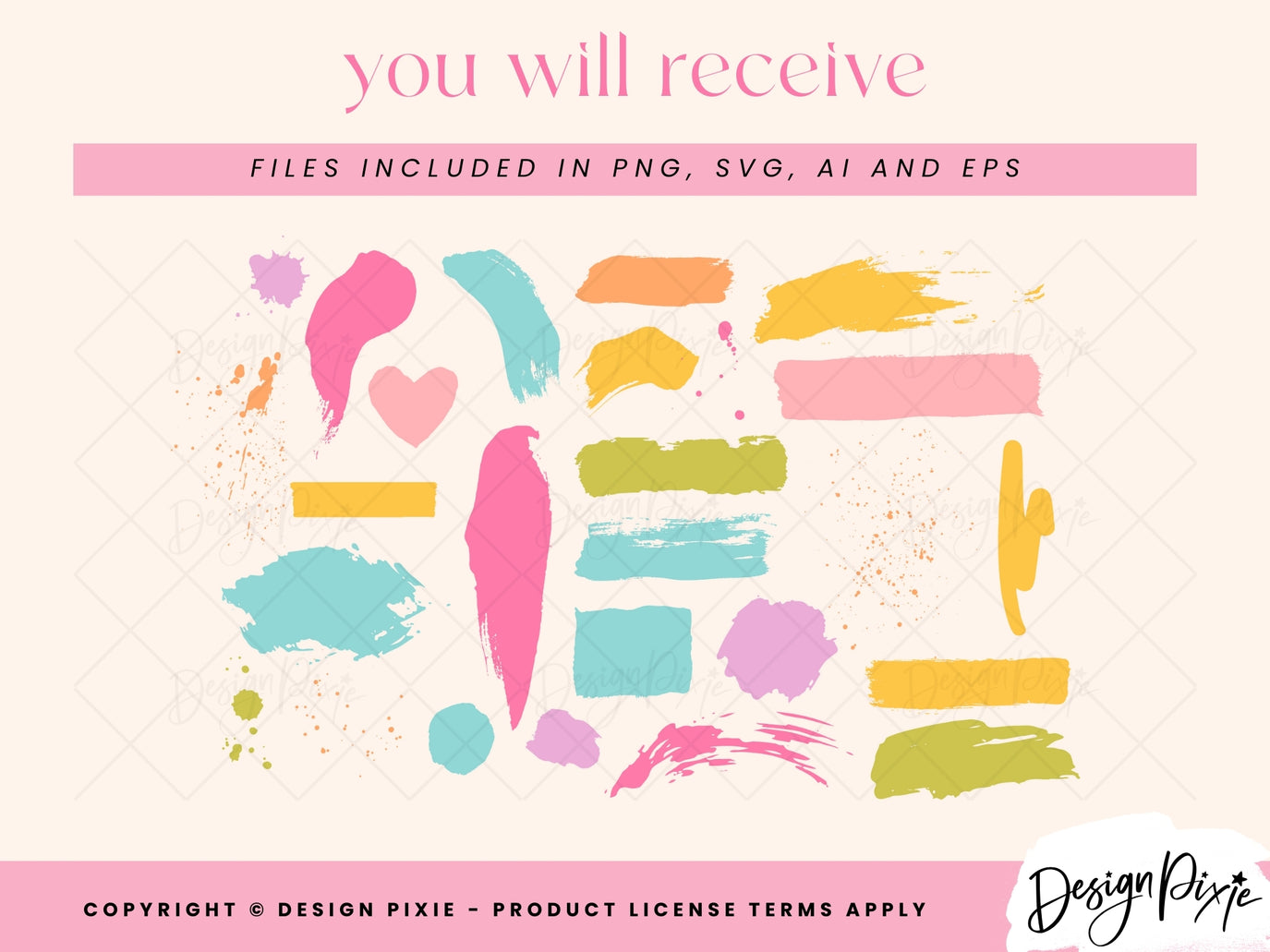 Brush Strokes SVG Elements for Canva – Design Pixie