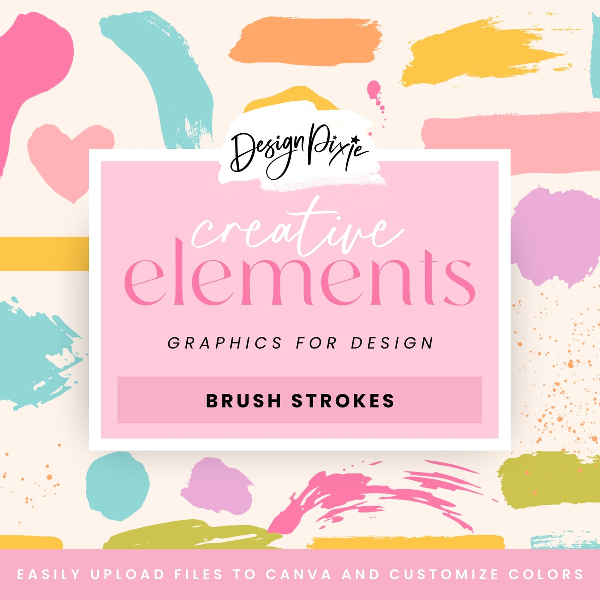 Brush Strokes SVG Elements for Canva – Design Pixie