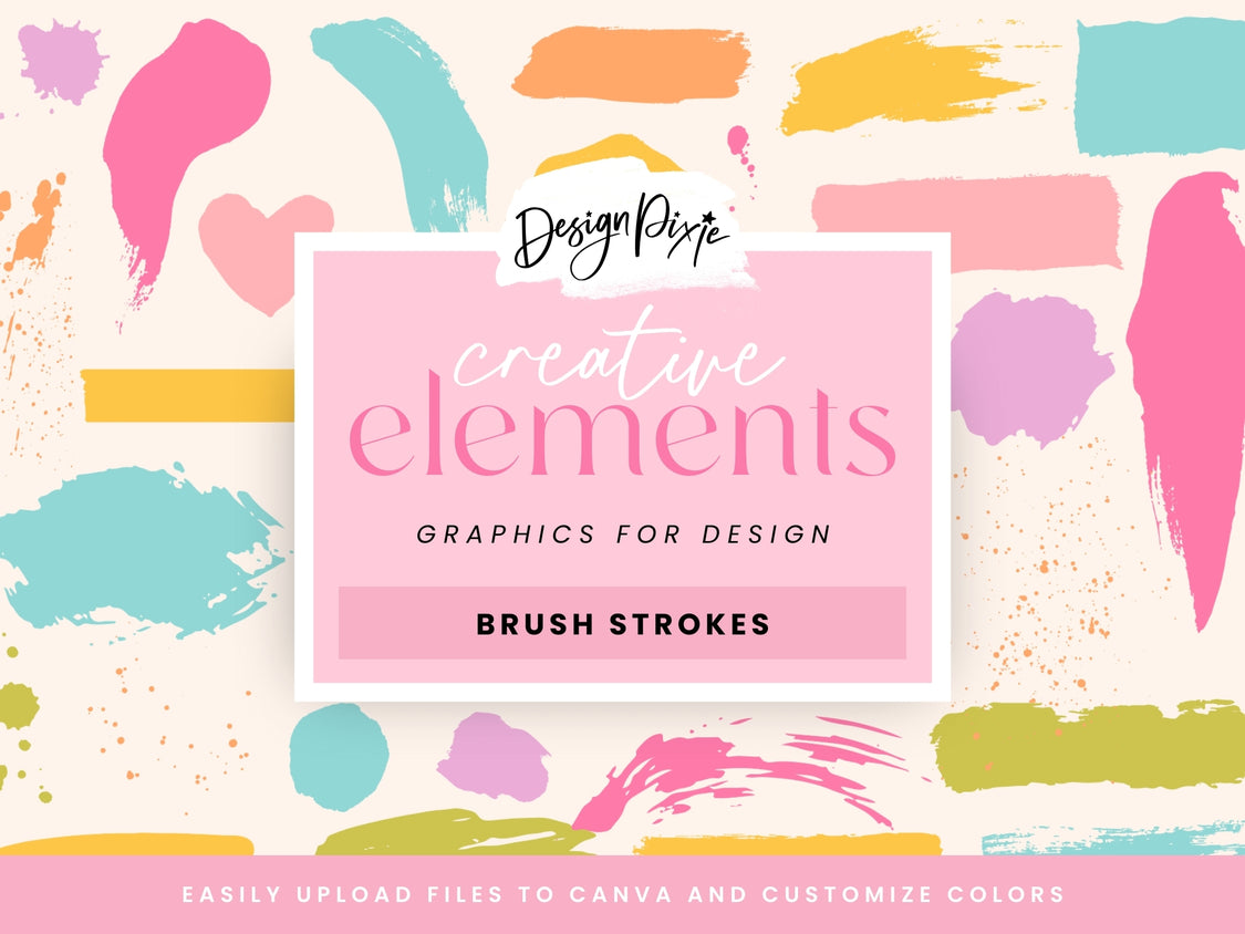 Brush Strokes SVG Elements for Canva – Design Pixie