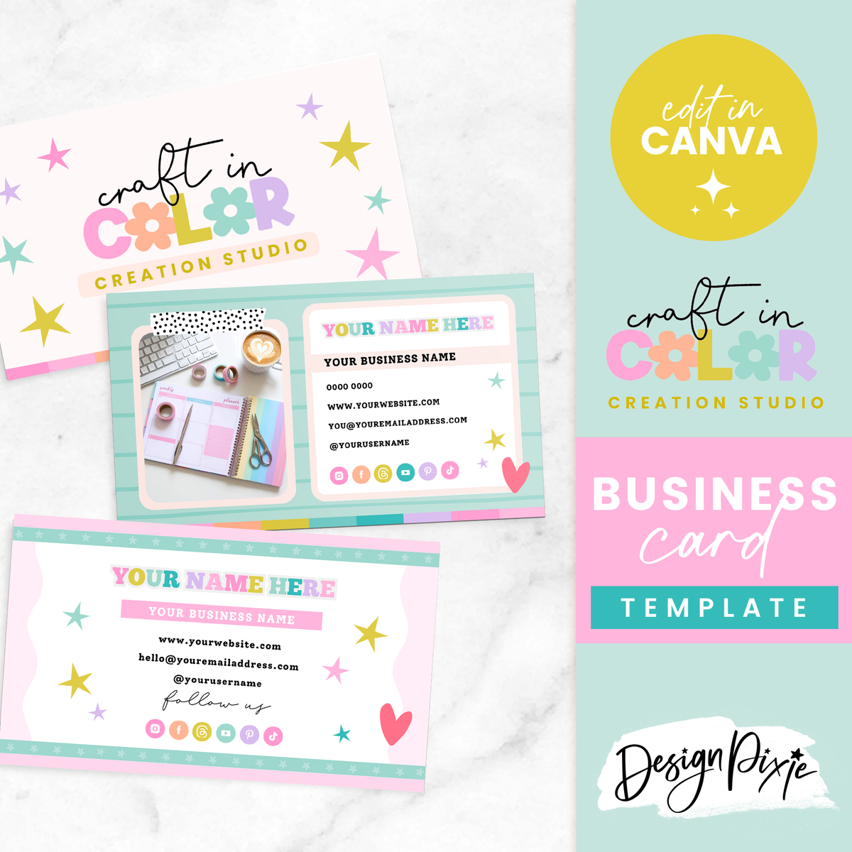 Craft Business Card Template – Design Pixie