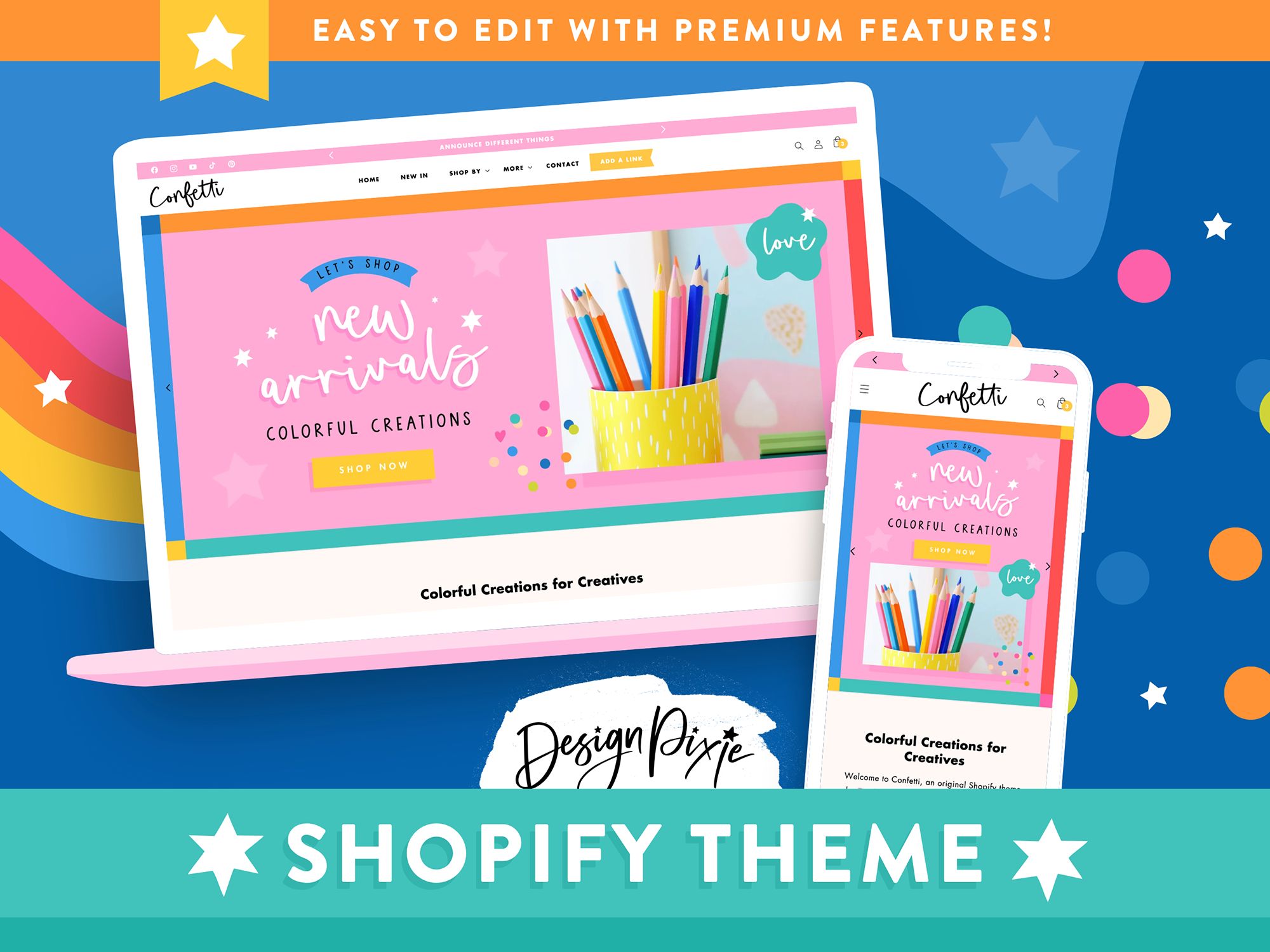 30+ Creative Shopify Themes - Cute, Colorful Templates – Design Pixie