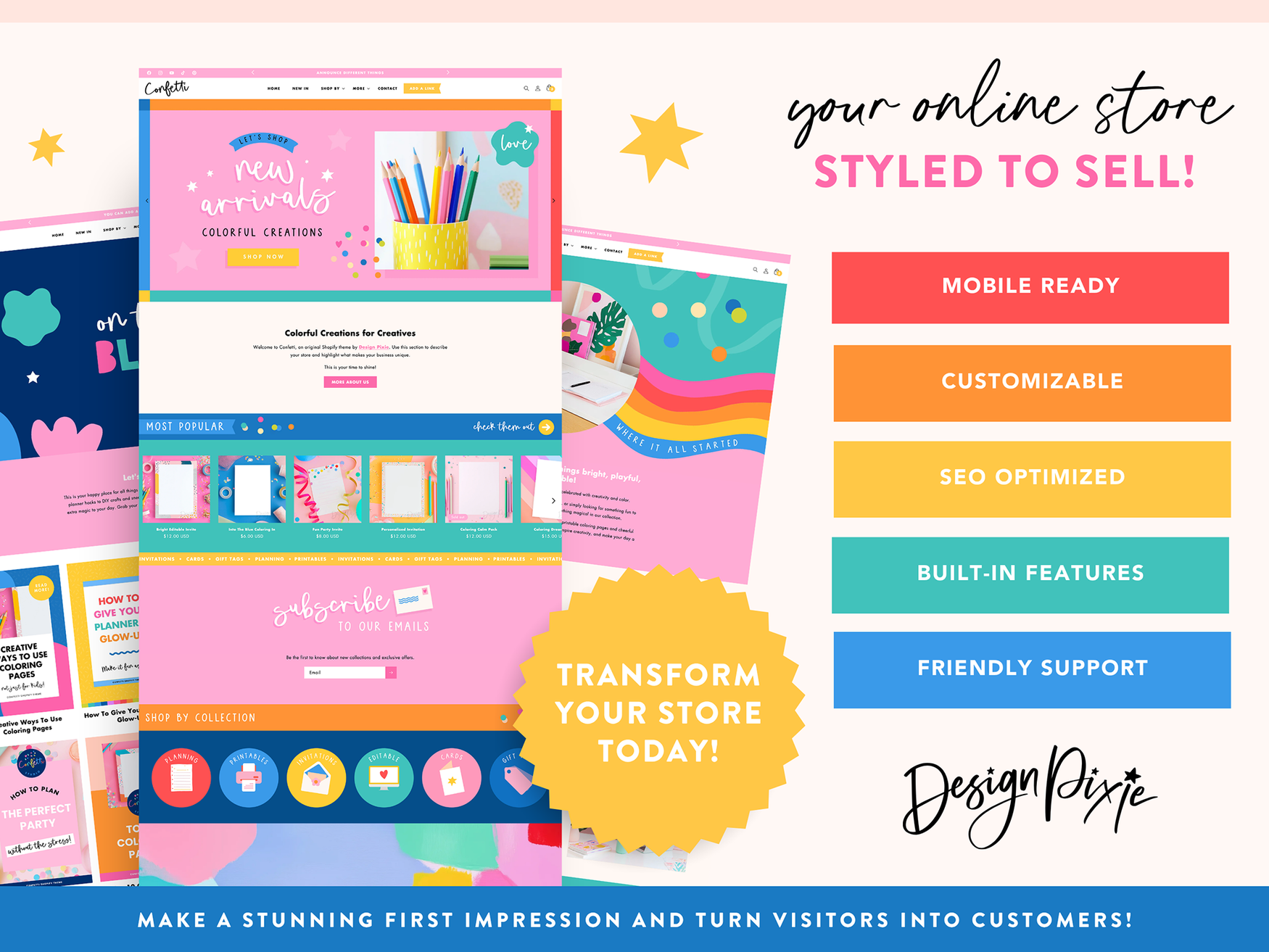 30+ Creative Shopify Themes - Cute, Colorful Templates – Design Pixie