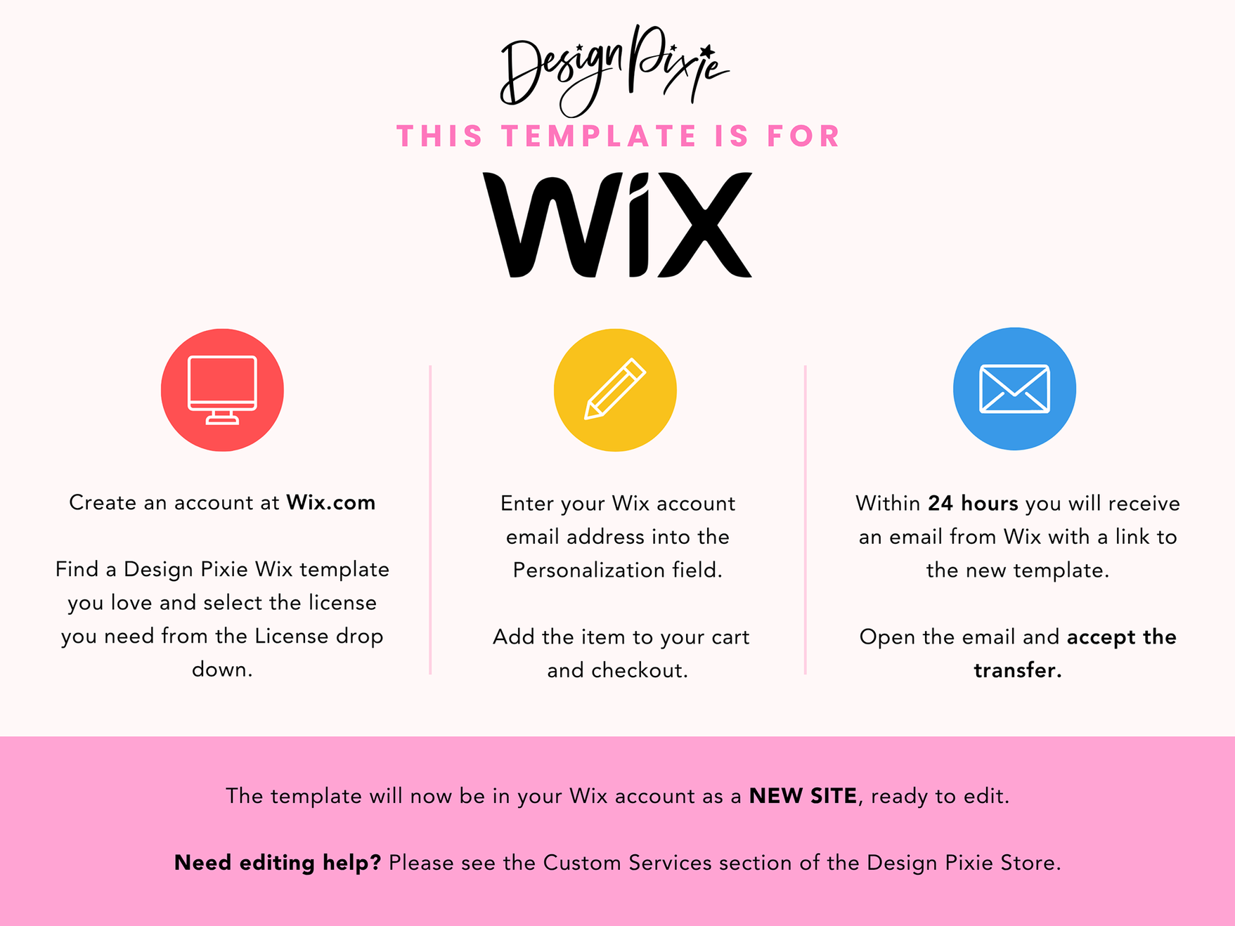 Colorful Wix Website Template - Confetti by Design Pixie