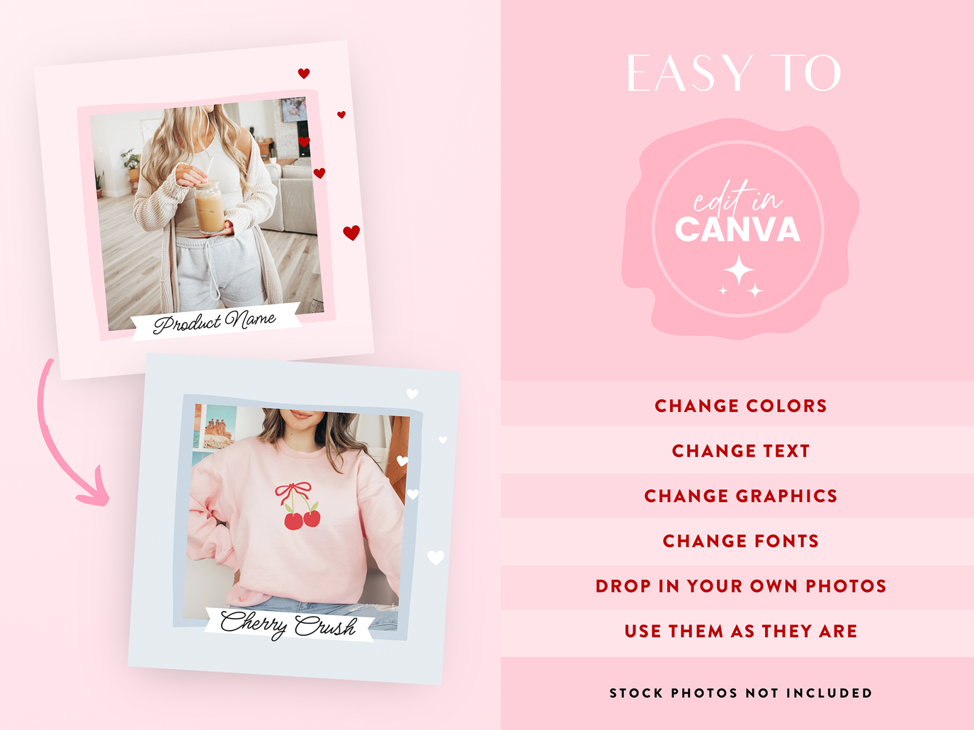 Coquette Aesthetic Instagram Post Templates -Girly Pink Feed – Design Pixie
