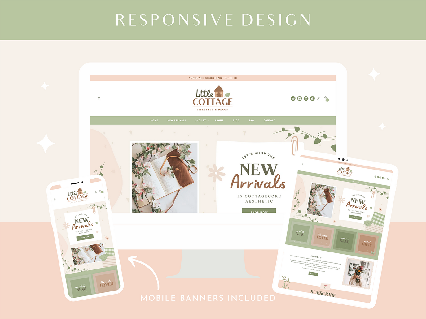 Cottagecore Shopify Theme - Little Cottage Branding – Design Pixie