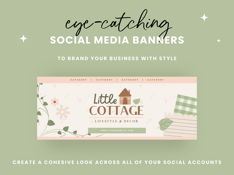 Cottagecore Social Media Banners – Design Pixie