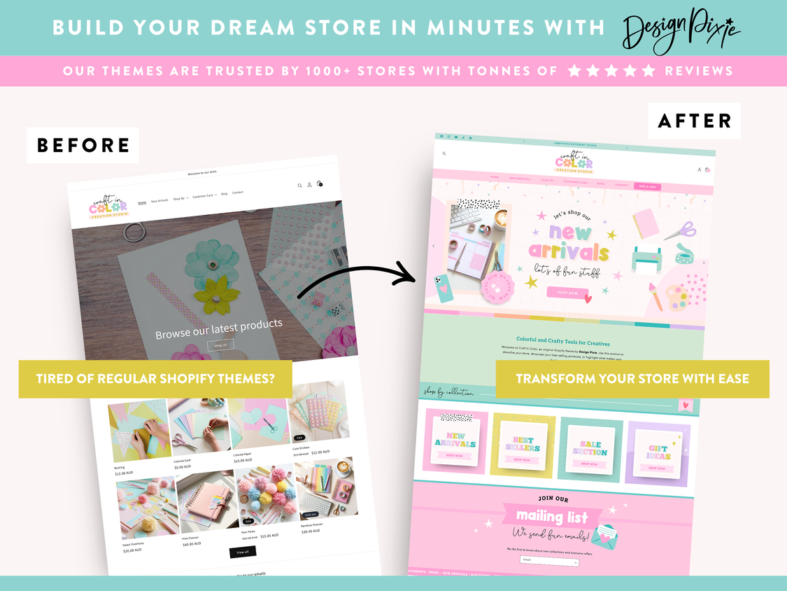 Craft Shopify Theme - Pastel Rainbow Template – Design Pixie
