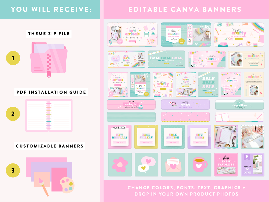 Craft Shopify Theme - Pastel Rainbow Template – Design Pixie