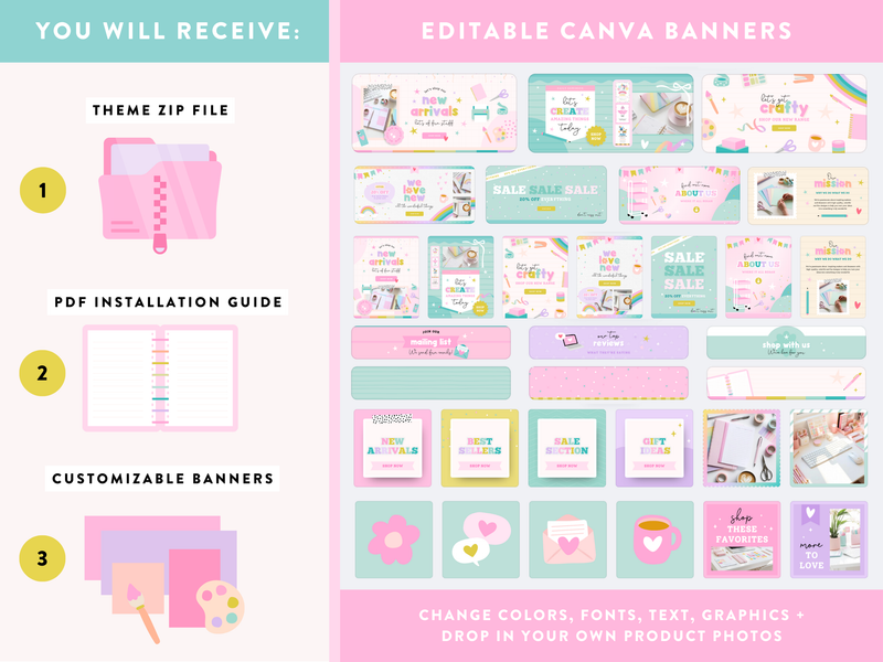 Craft Shopify Theme - Pastel Rainbow Template – Design Pixie