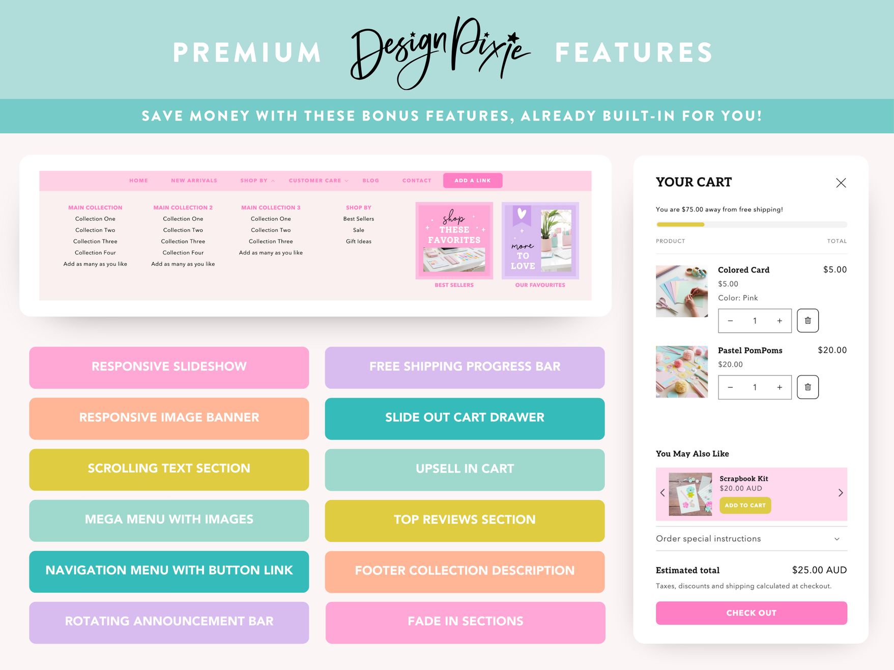 Craft Shopify Theme - Pastel Rainbow Template – Design Pixie