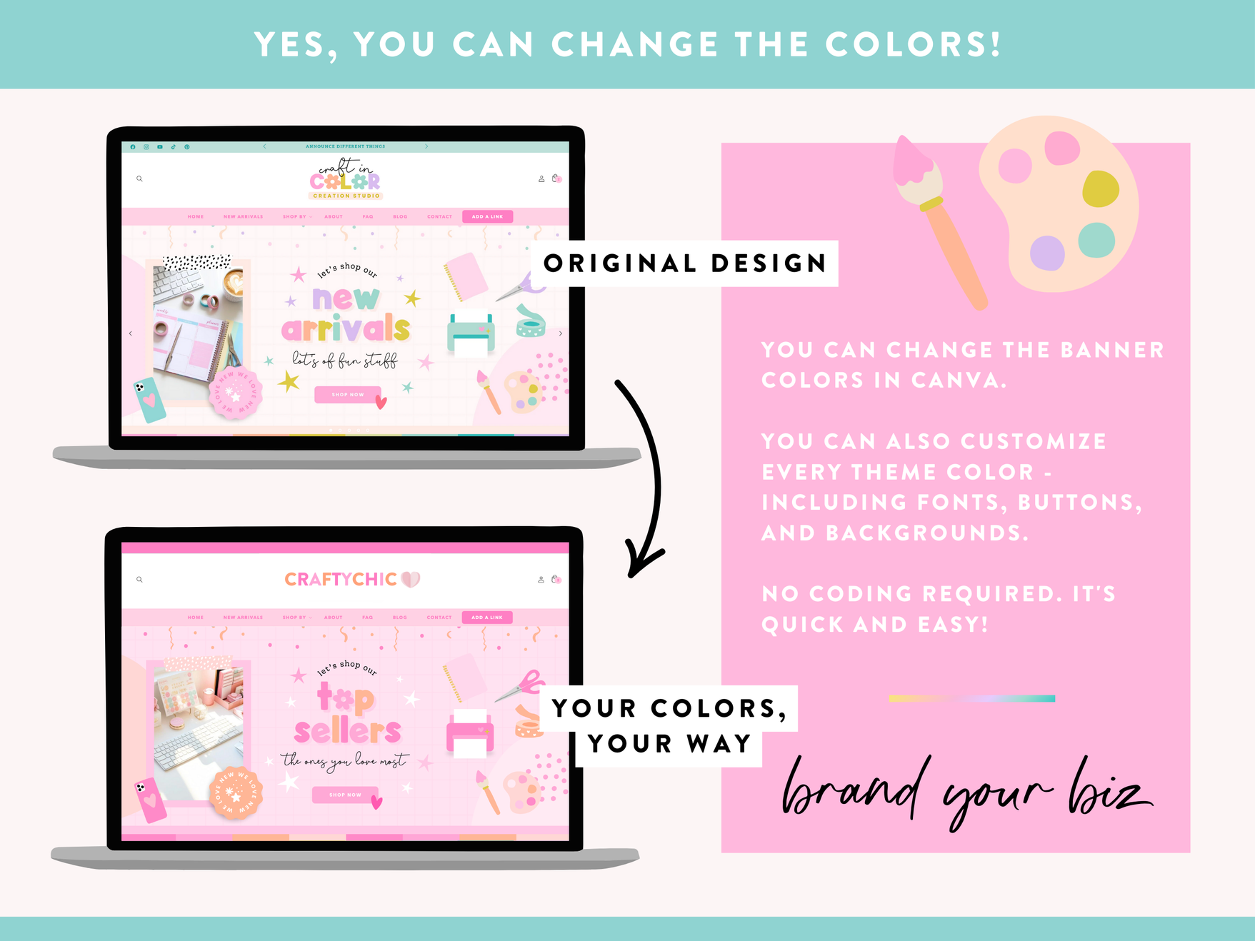 Craft Shopify Theme - Pastel Rainbow Template – Design Pixie