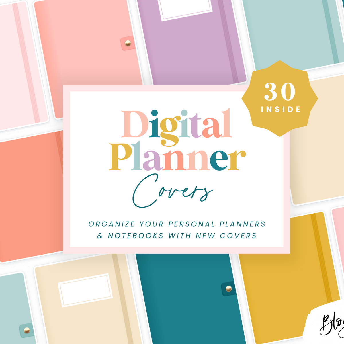 Pastel Rainbow Digital Notebook Covers – Design Pixie