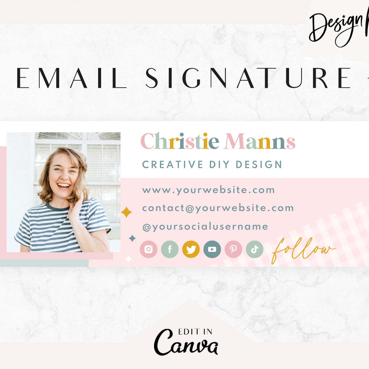 Creative DIY Email Signature Template – Design Pixie