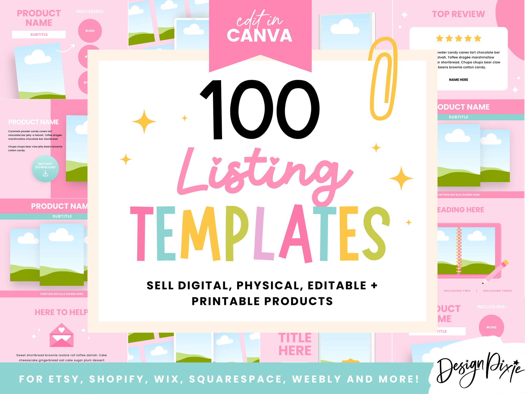 Product Listing Mockup Templates for Etsy, Wix & Shopify – Design Pixie