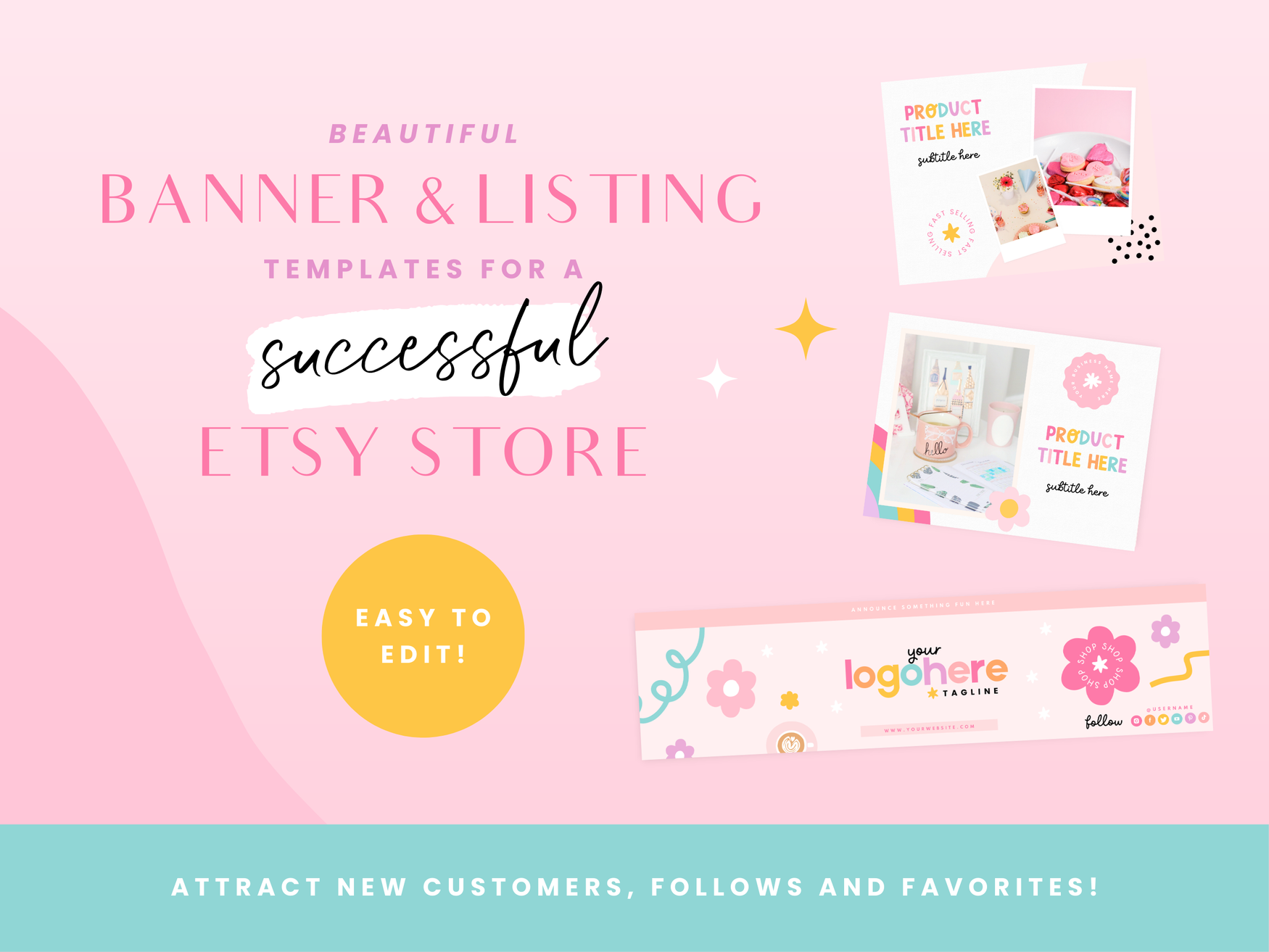 Etsy Shop Banner Templates Canva - Creative Etsy Store Mockups – Design ...