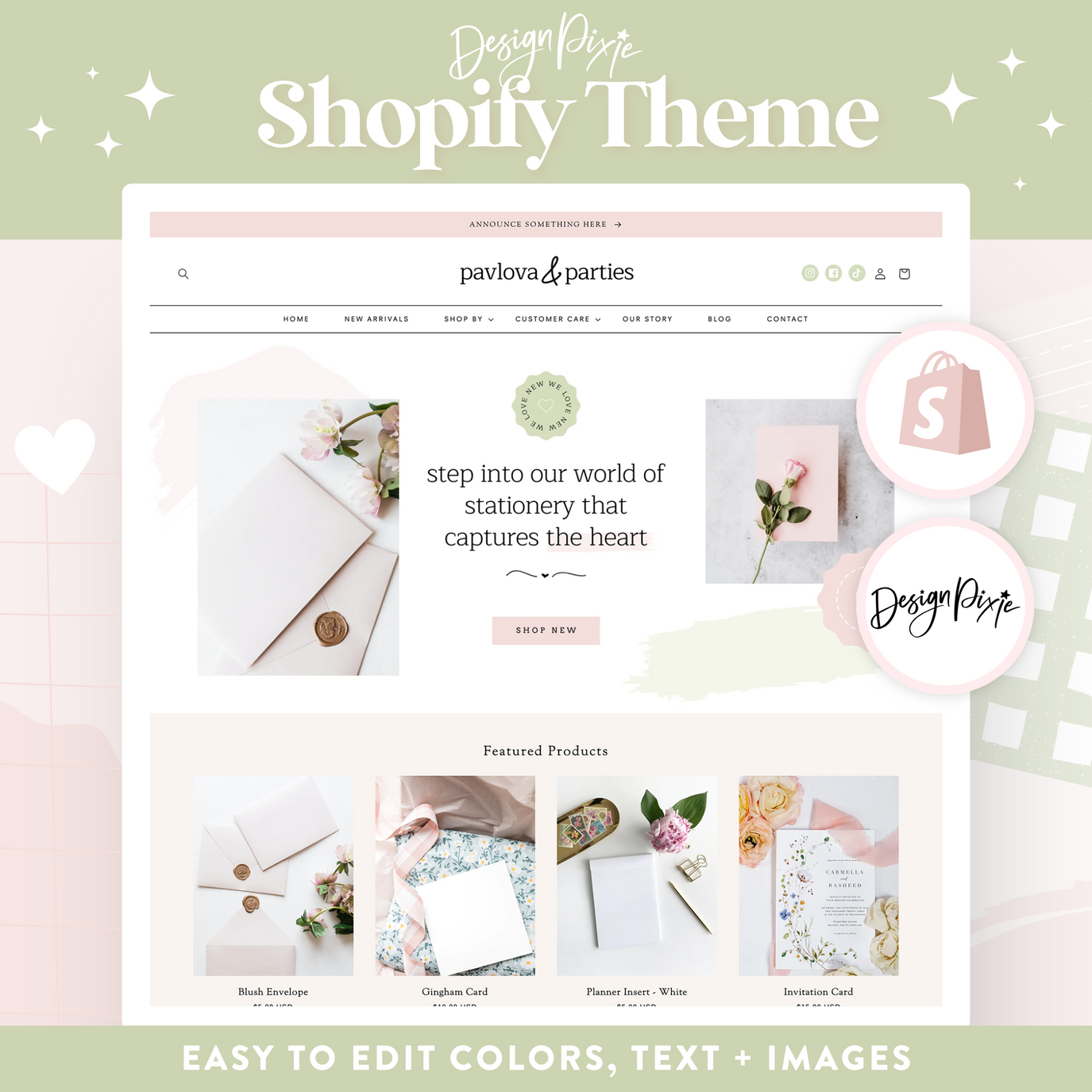 Feminine Shopify Theme - Pretty Pastel Design for Ecommerce – Design Pixie