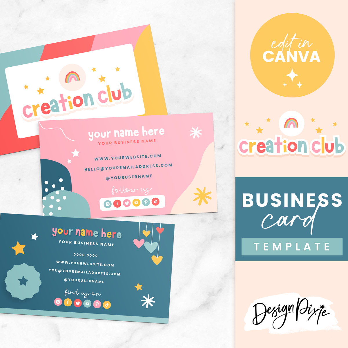 Fun Party Business Card Template – Design Pixie