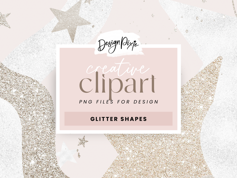 Glitter Shapes PNG Clipart – Design Pixie