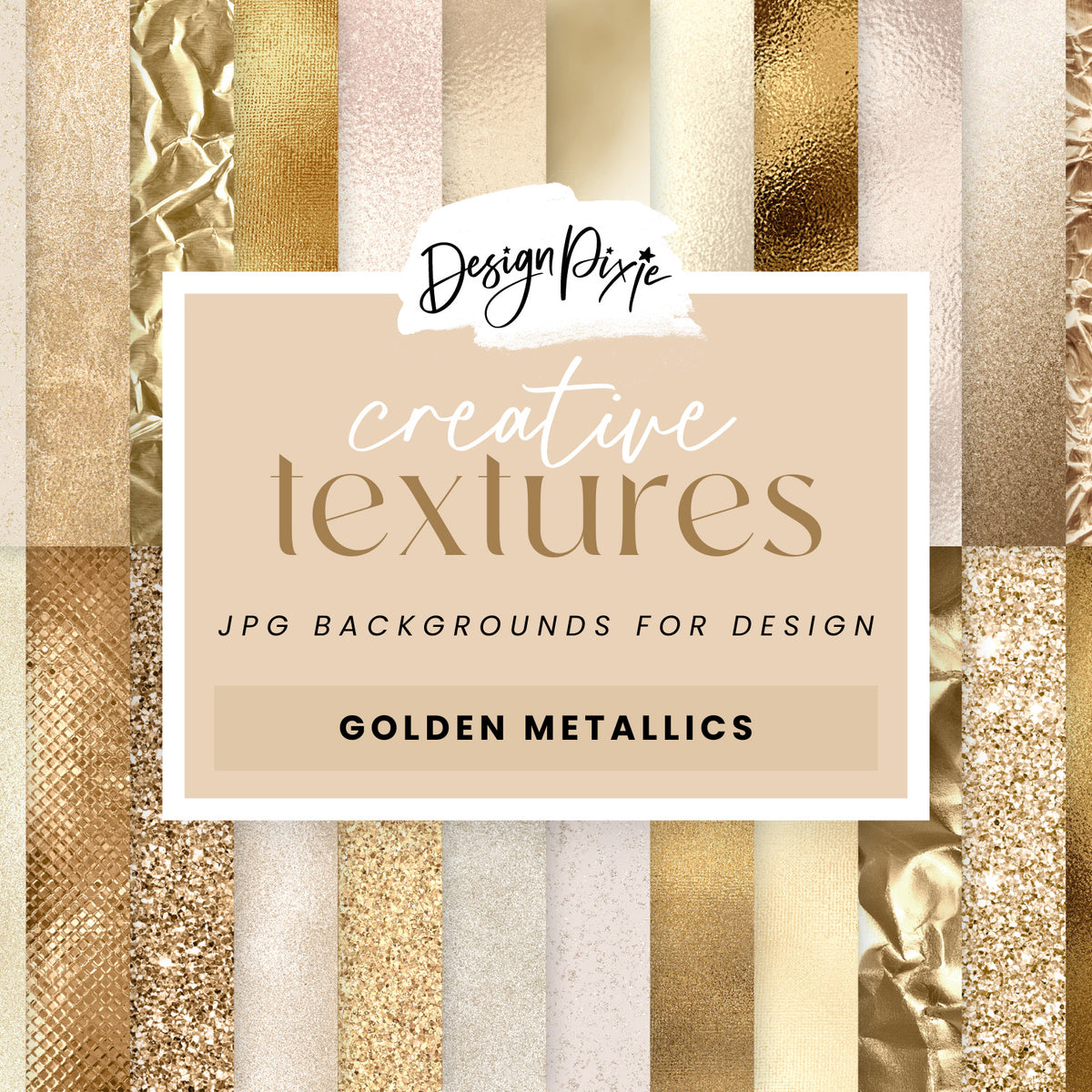 Gold Metallic Digital Backgrounds – Design Pixie