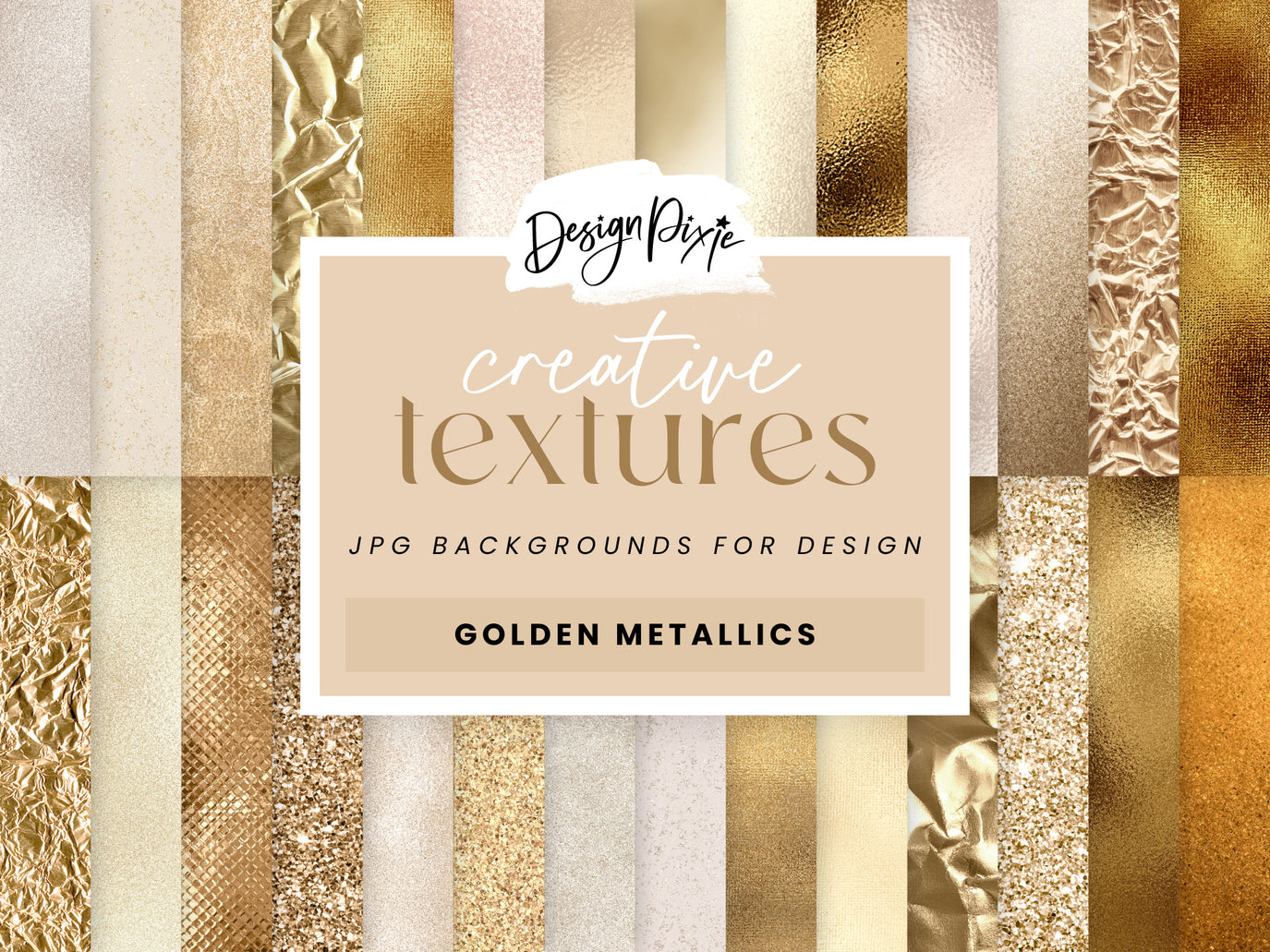 Gold Metallic Digital Backgrounds – Design Pixie
