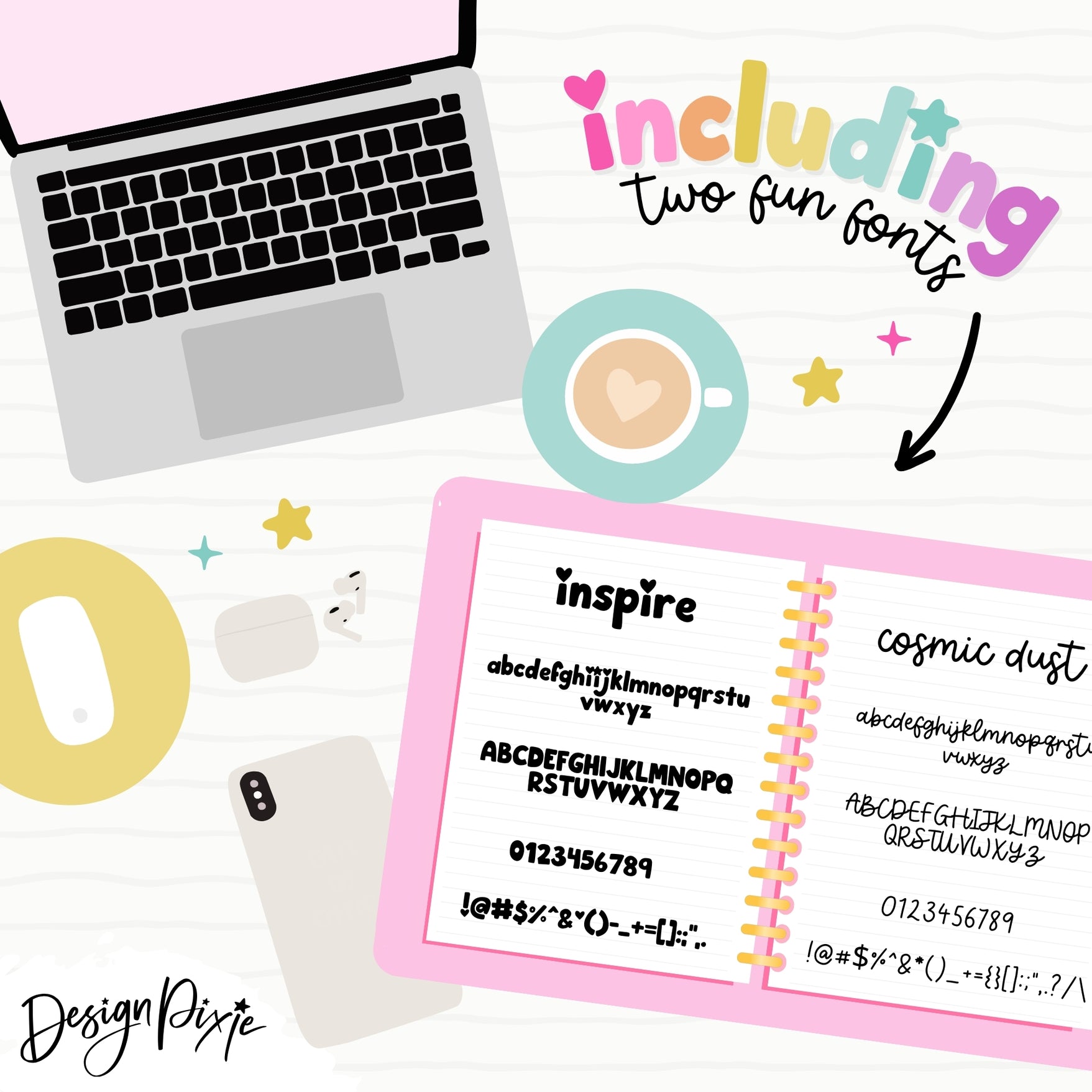 Inspire Font | Cute Font Pairing for Creative Lettering Projects ...