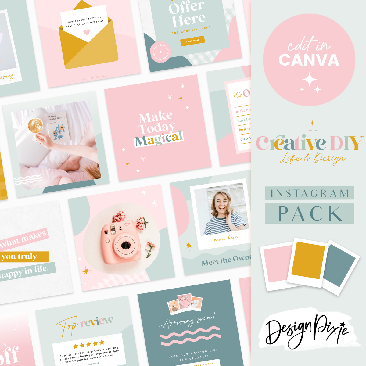 Pastel Instagram Post Templates – Design Pixie