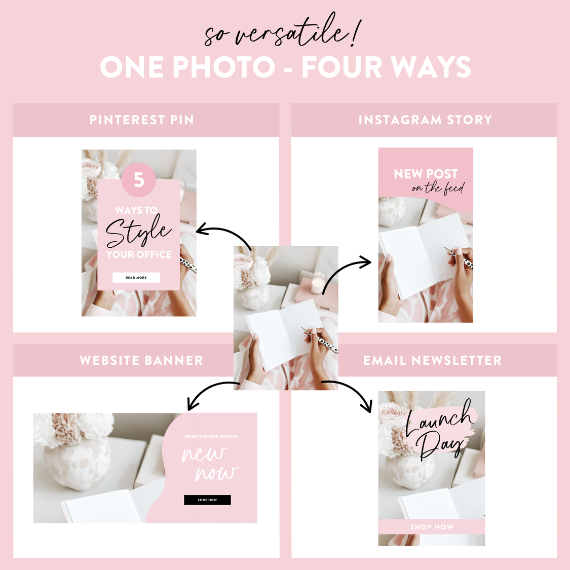 Light Pink Styled Stock Photos - Blush Feminine Flatlays – Design Pixie