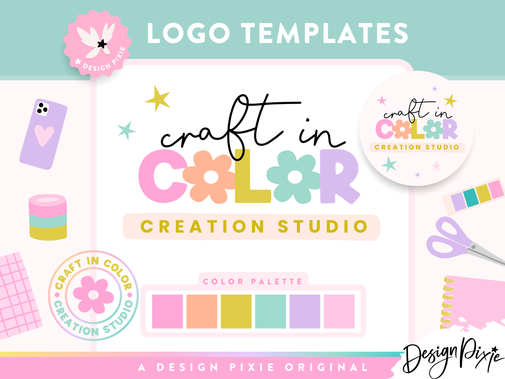 Craft In Color Logo Design Template – Design Pixie