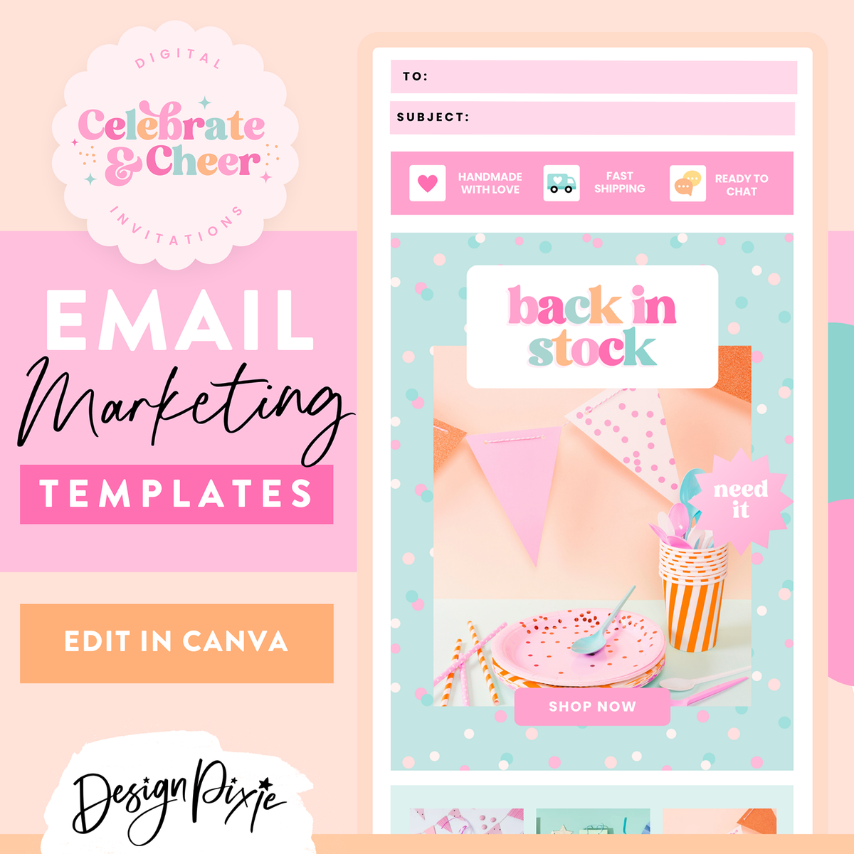 Bright Party Email Marketing Templates – Design Pixie