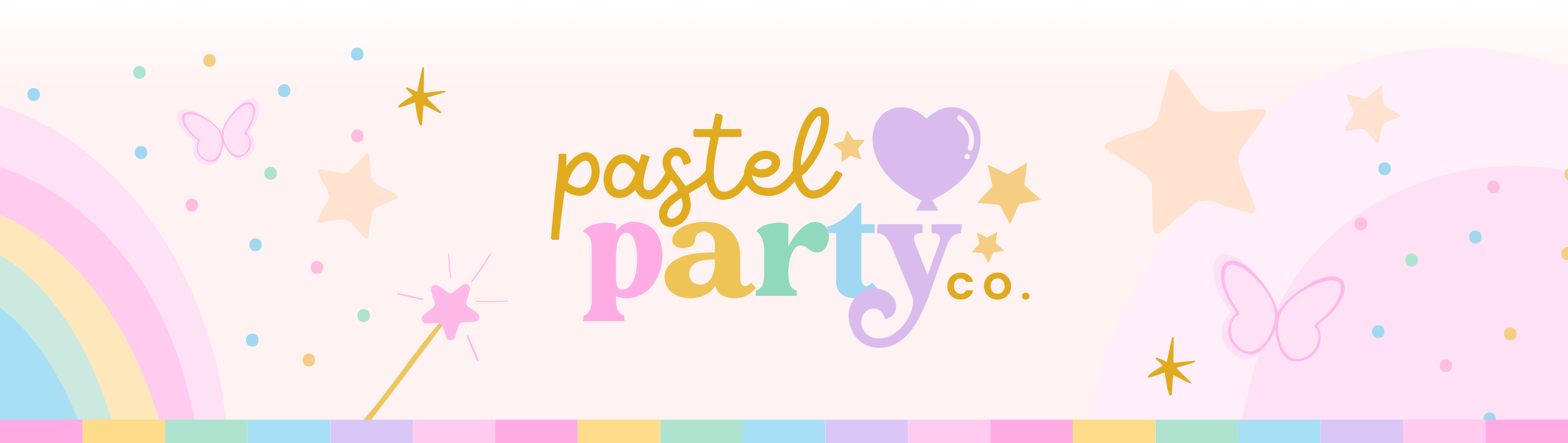 Pastel Party Branding - Logo, Website, Social Media Templates – Design ...
