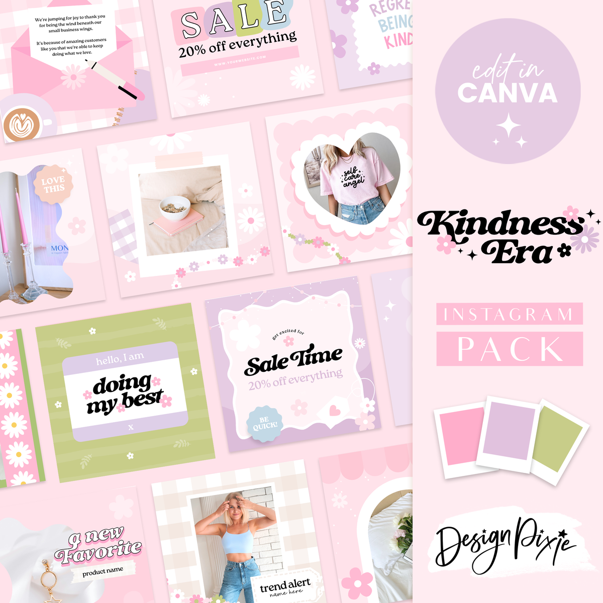 Kindness Era Instagram Post Templates – Design Pixie