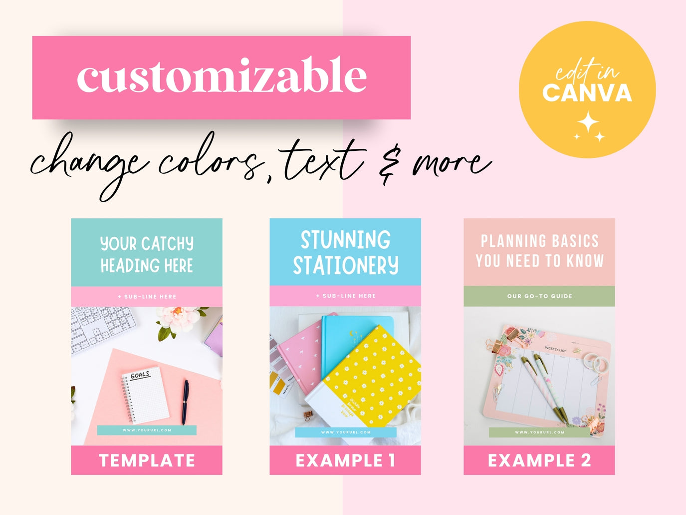 Pinterest Templates for Digital Products | Canva-Editable Designs ...