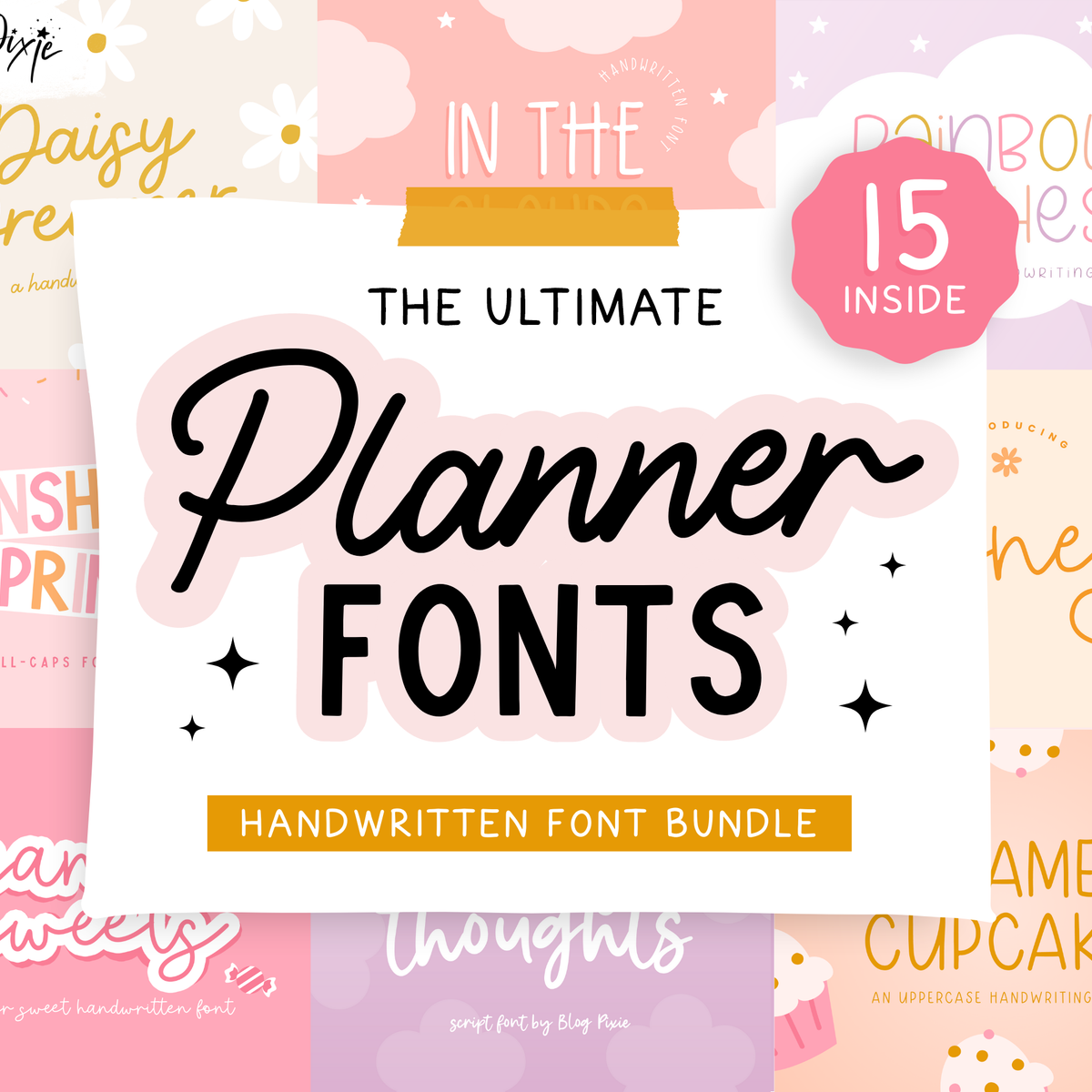 Planner Fonts Bundle - Handwriting Fonts GoodNotes Digital Planners ...
