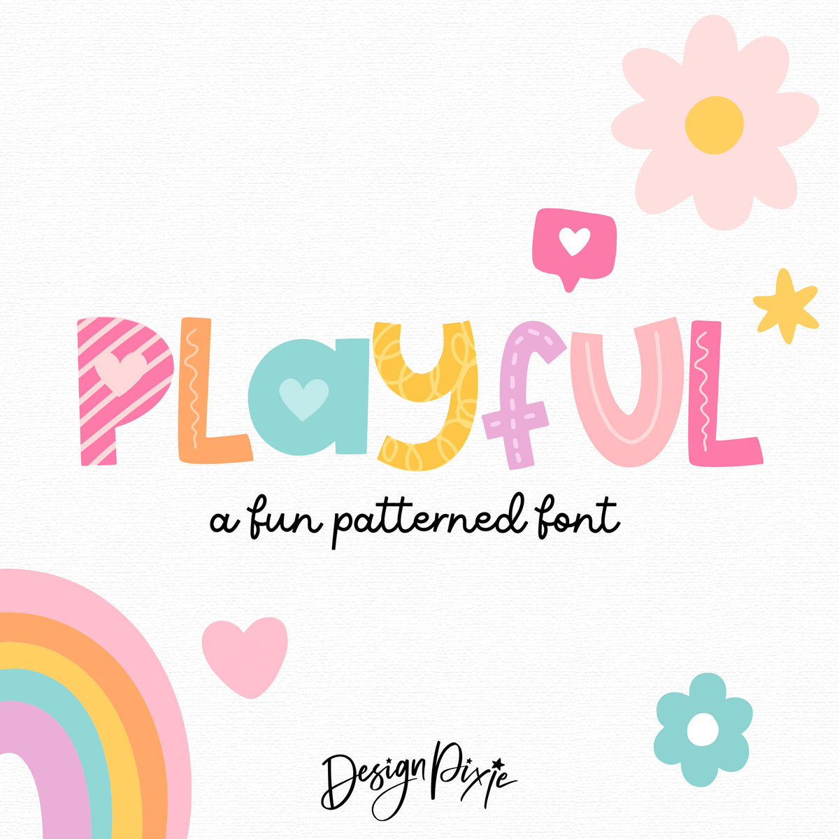 Playful Font - Fun Pattern Decorative Typeface – Design Pixie