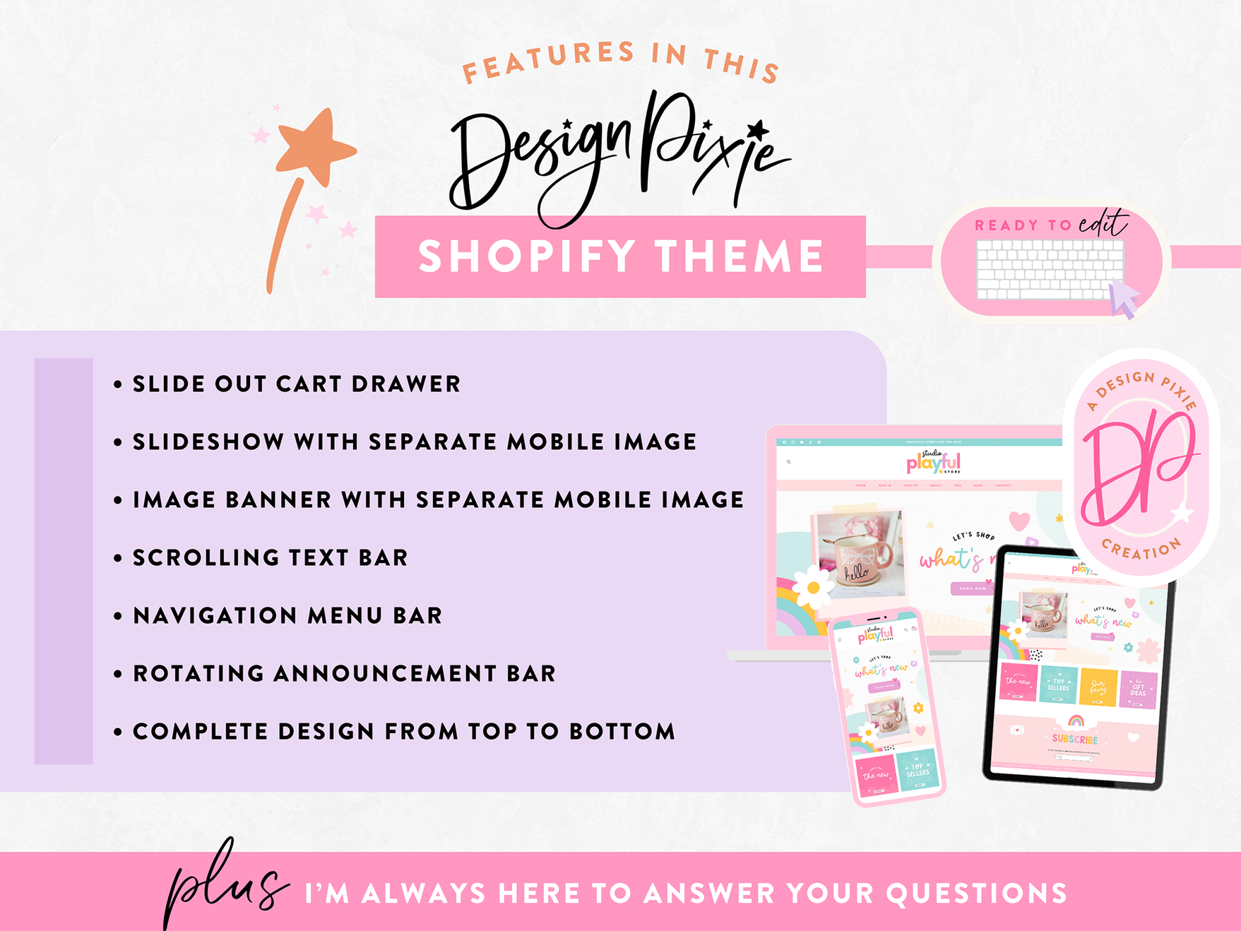 Playful Rainbow Shopify Theme – Design Pixie