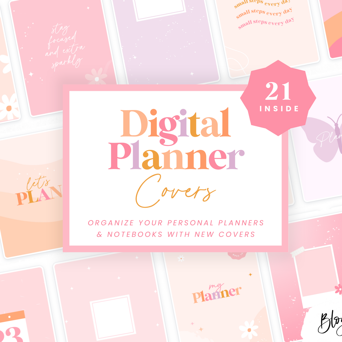 Digital Planner Covers - Pink Patterns – Design Pixie