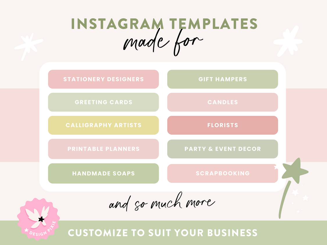 Pretty Feminine Instagram Templates – Design Pixie